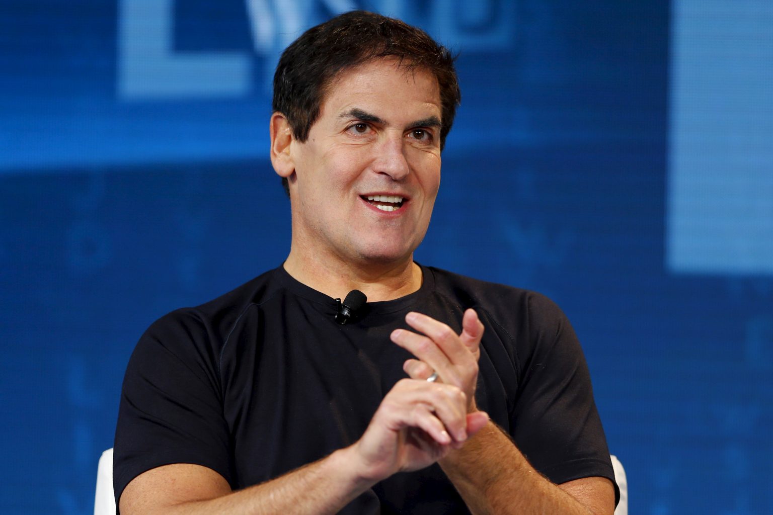 Mark Cuban, owner of the NBA Dallas Mavericks, speaks during the Wall ...
